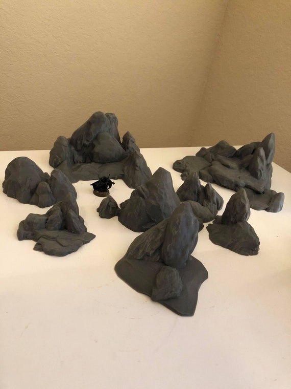Rock Terrain Mordor Inspired MESBG Wargaming Terrain Dnd - Etsy