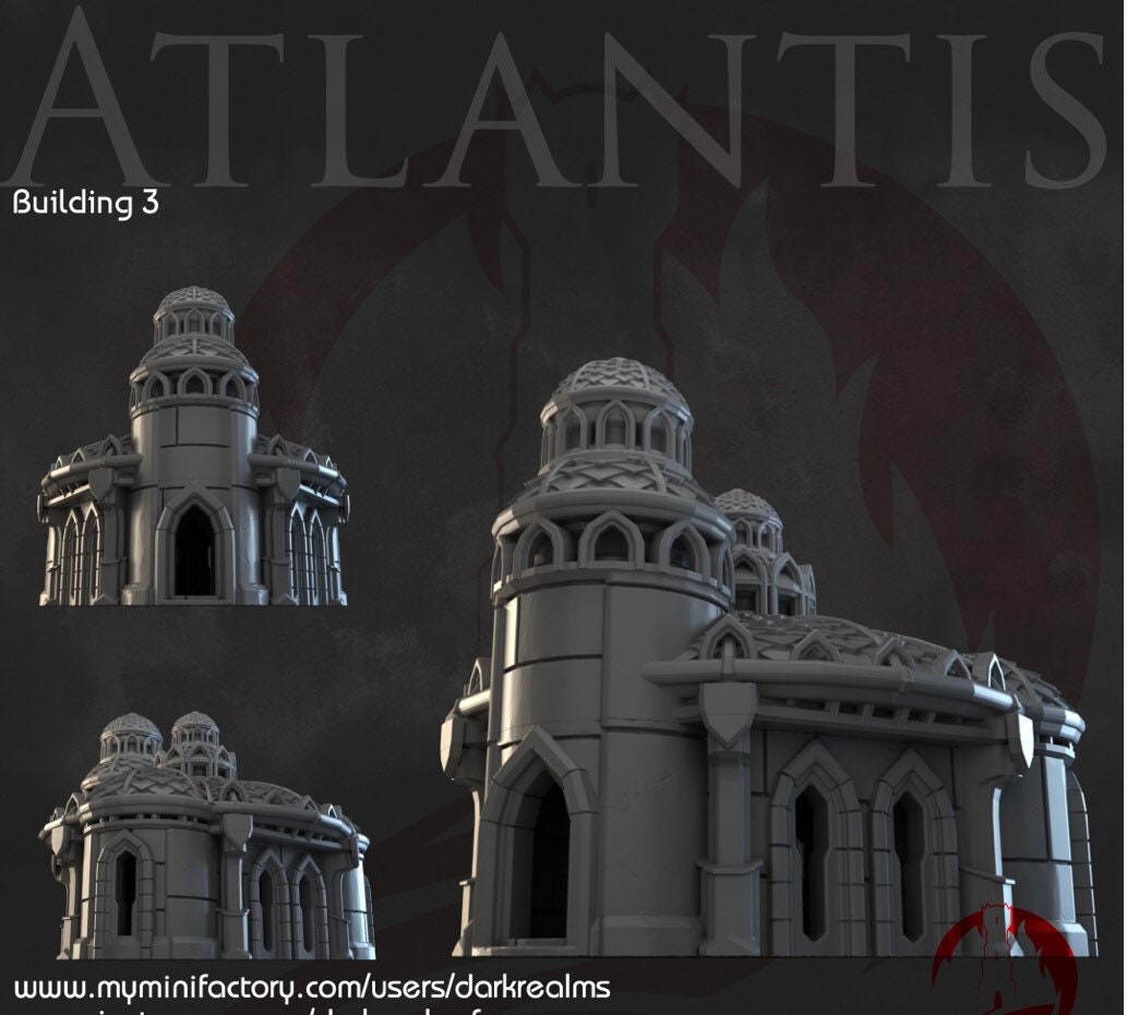 Atlantis Building 3 Wargaming Terrain Dnd Pathfinder | Etsy