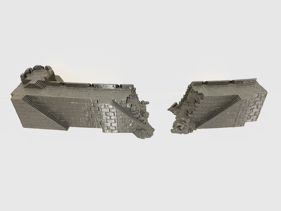 Helms Deep Inspired Deeping Wall Wargaming Terrain MESBG - Etsy