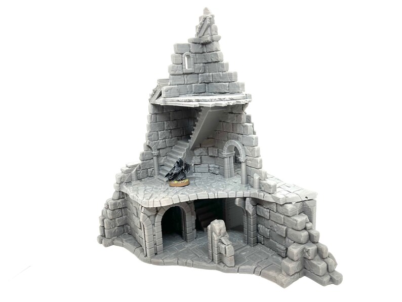 Gondor Inspired Ruined Barracks Tabletop Terrain LOTR - Etsy