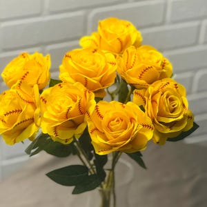 Softball Roses Artificial Flowers for Softball Players, Team Moms - Etsy