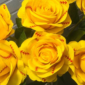 Softball Roses Artificial Flowers for Softball Players, Team Moms - Etsy