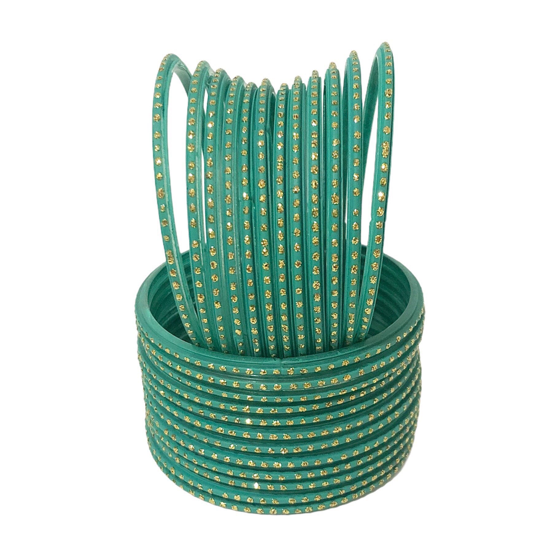 Traditional Indian Glass Bangles With Golden Sprinkles - Colorful ...