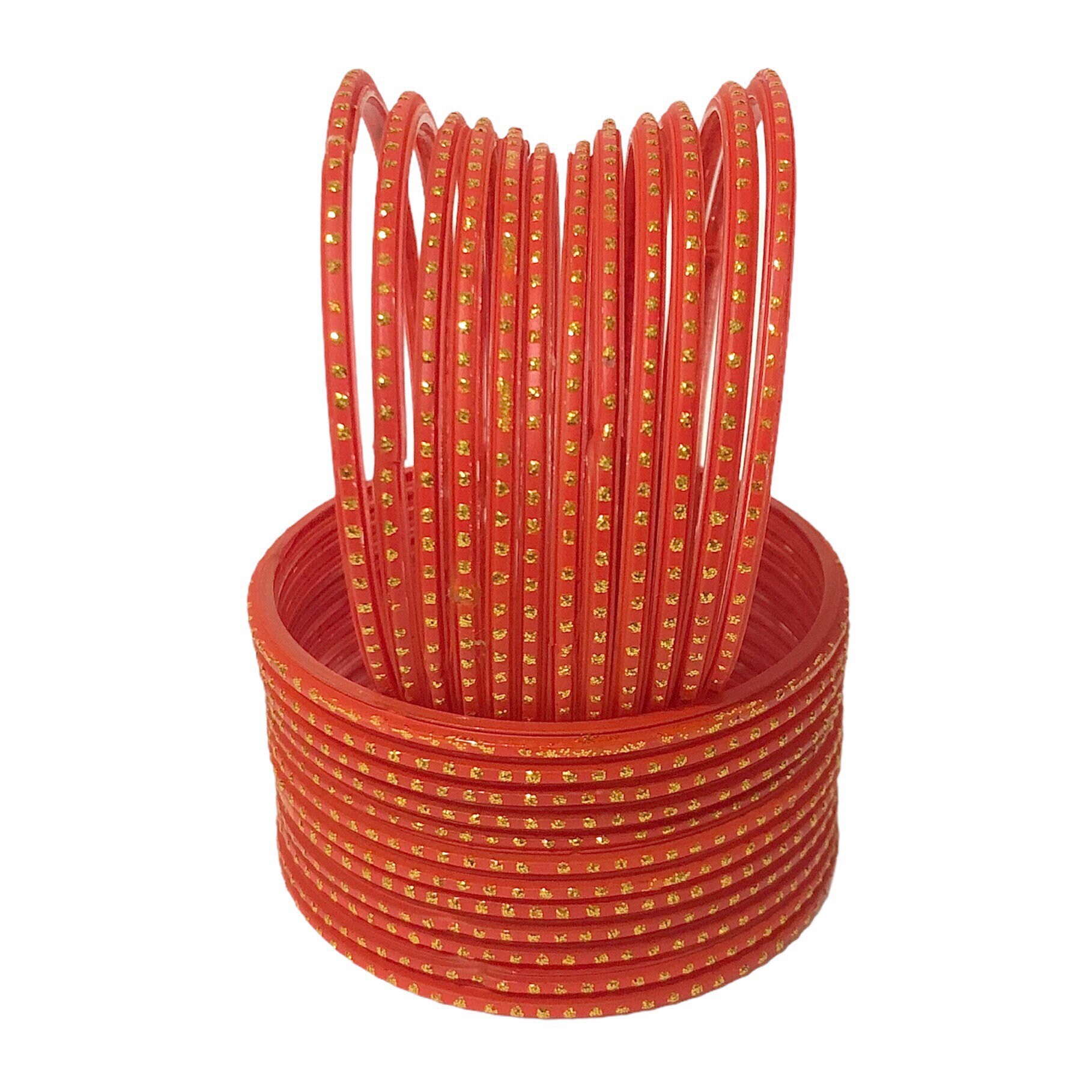 Traditional Indian Glass Bangles With Golden Sprinkles - Colorful ...