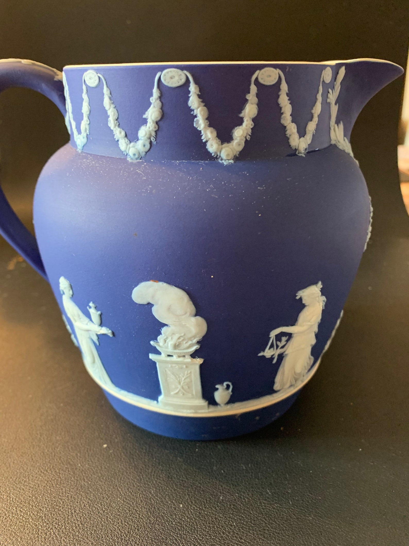 Antique Cobalt Blue Wedgewood Pitcher - Etsy