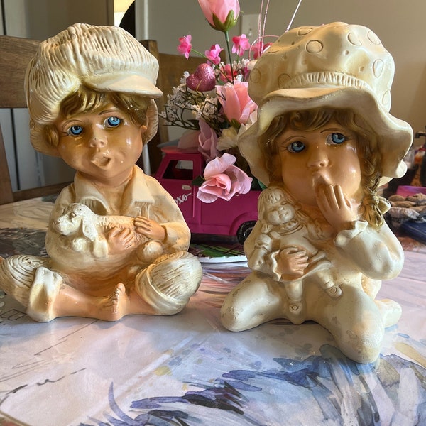 Boy and Girl Statues - Etsy
