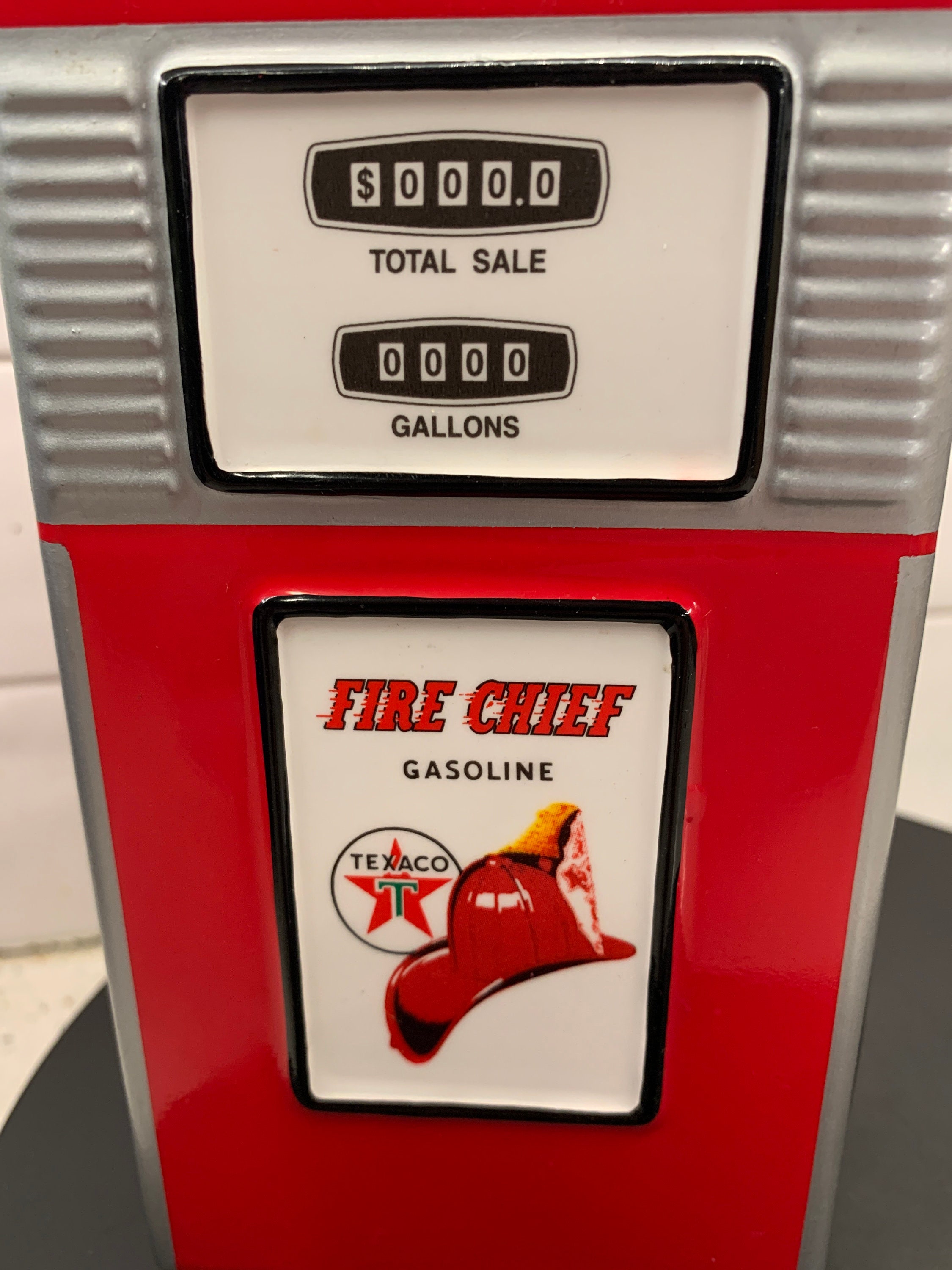 Ceramic 50s Style TEXACO Gas Pump Bank W/color & Logos for fire Chief ...