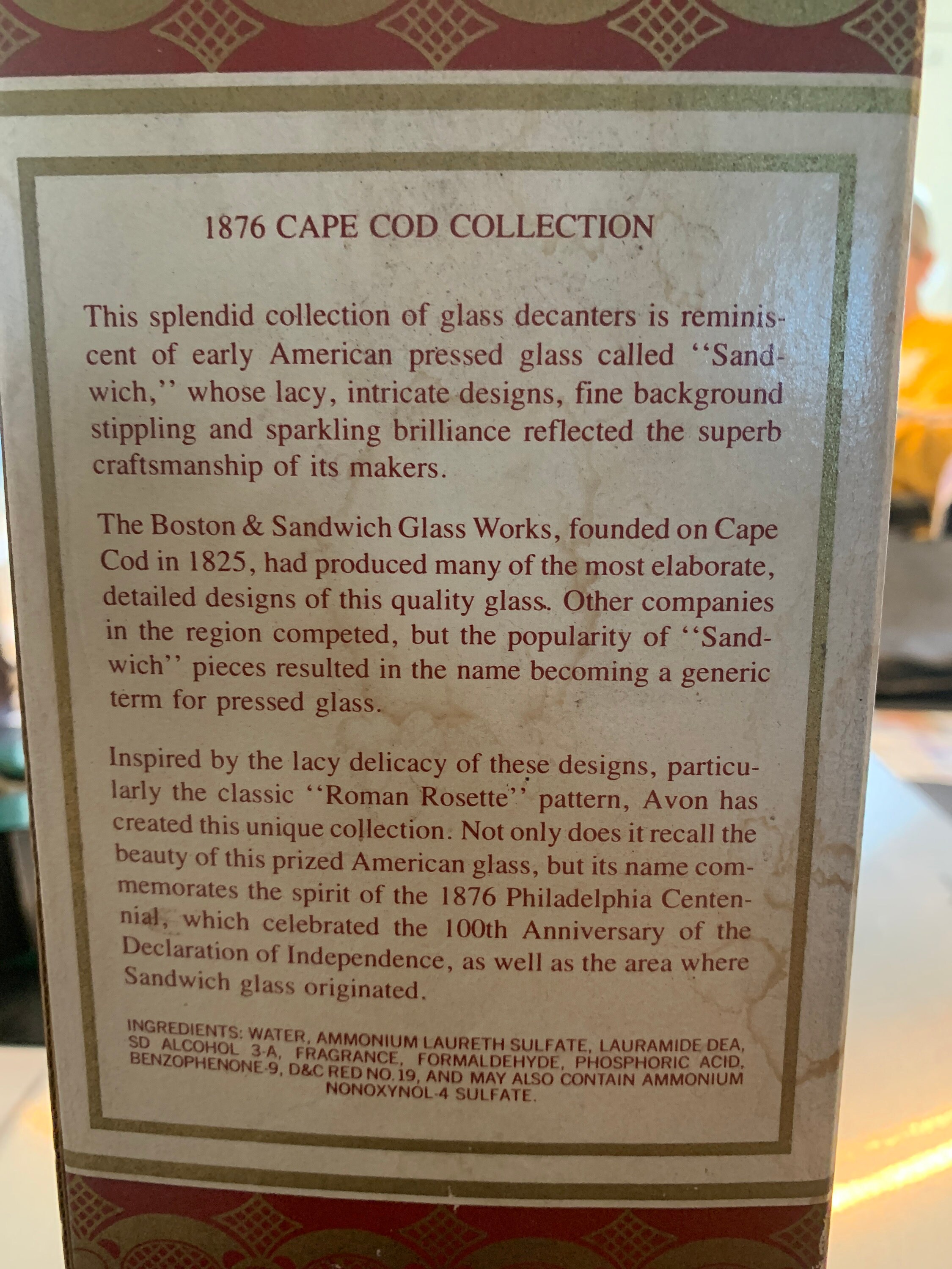 Decanter & Stopper 1876 Cape Cod Ruby by AVON - Etsy