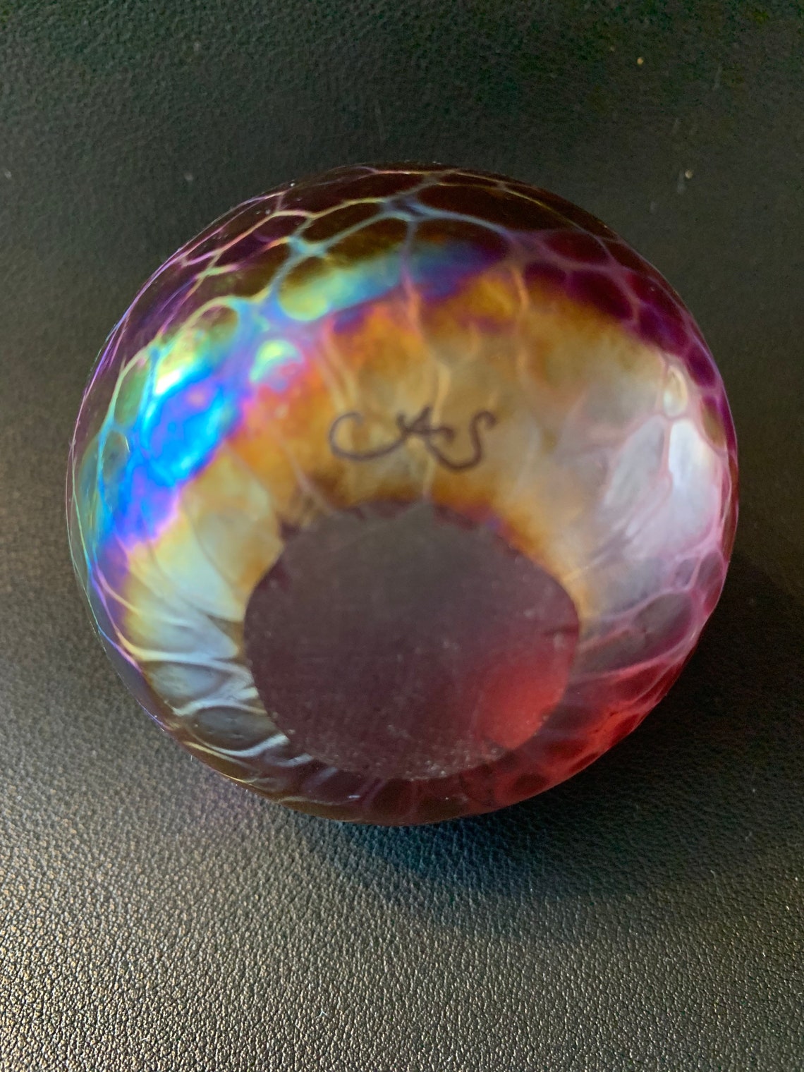 Chris A Smith Signed Glass Paperweight. - Etsy