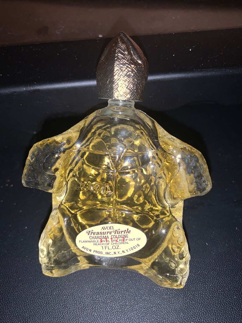 Avon Clear Treasure Turtle Perfume Bottle - Etsy