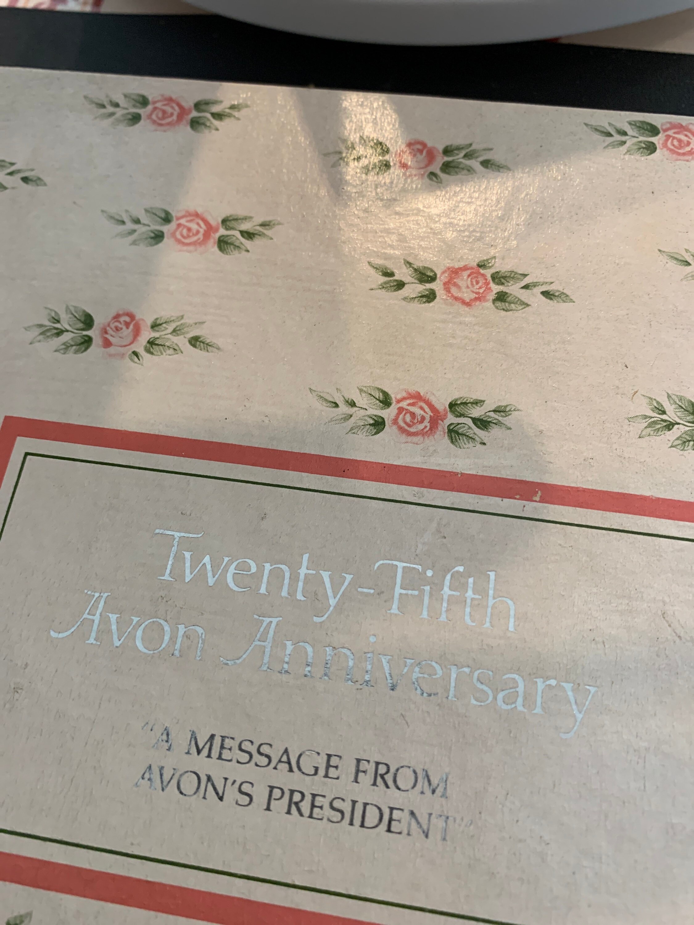 Avon 25TH Anniversary Loyalty Award A Message From Avons President ...