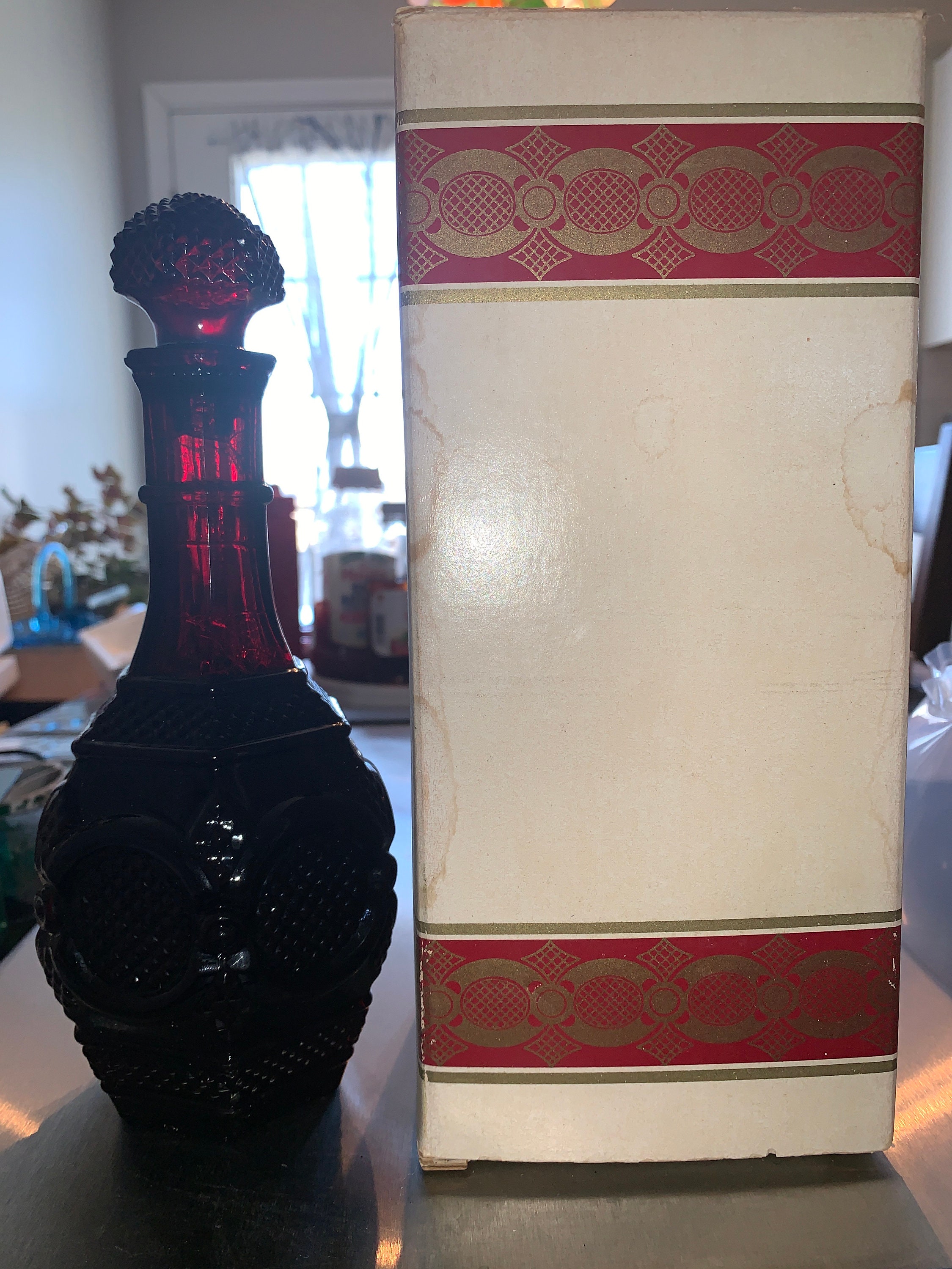 Decanter & Stopper 1876 Cape Cod Ruby by AVON - Etsy