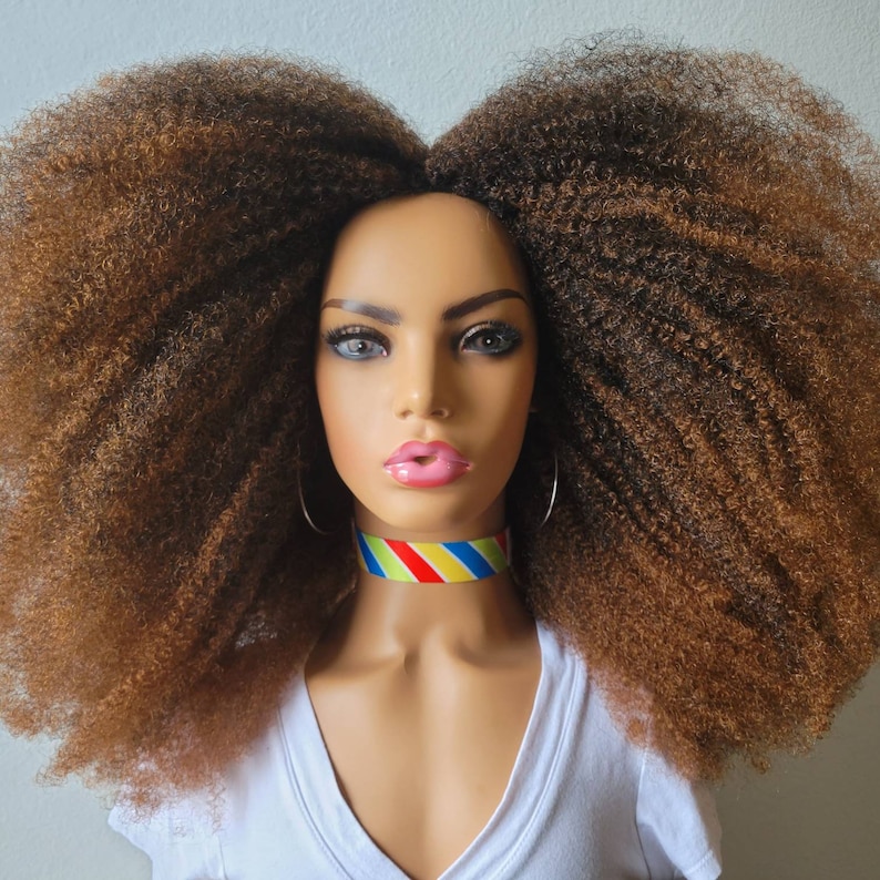 Super Full Afro Kinky Wig Handmade Natural 4c Hair Afro Kinky Wig ...
