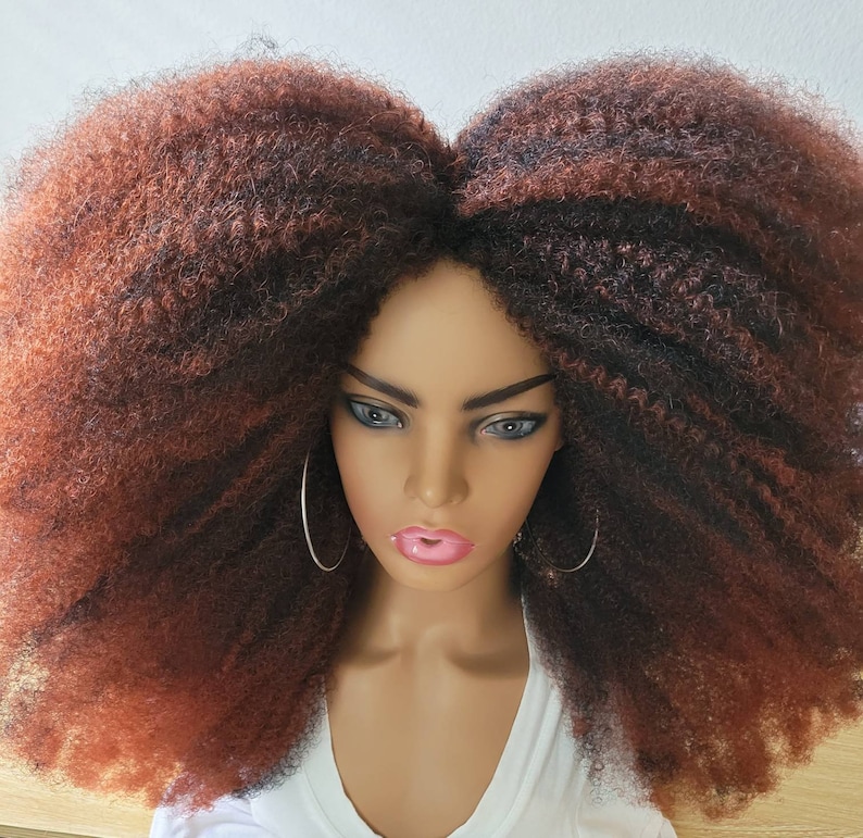 Super Full Afro Kinky Wig Handmade Natural 4c Hair Afro Kinky Wig ...