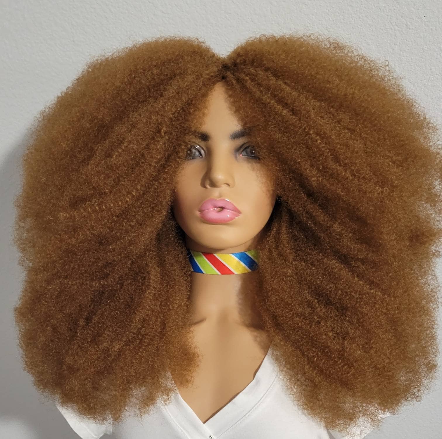 Super Long Full Afro Kinky Wig 100% Handmade Natural 4c Hair Afro Kinky ...