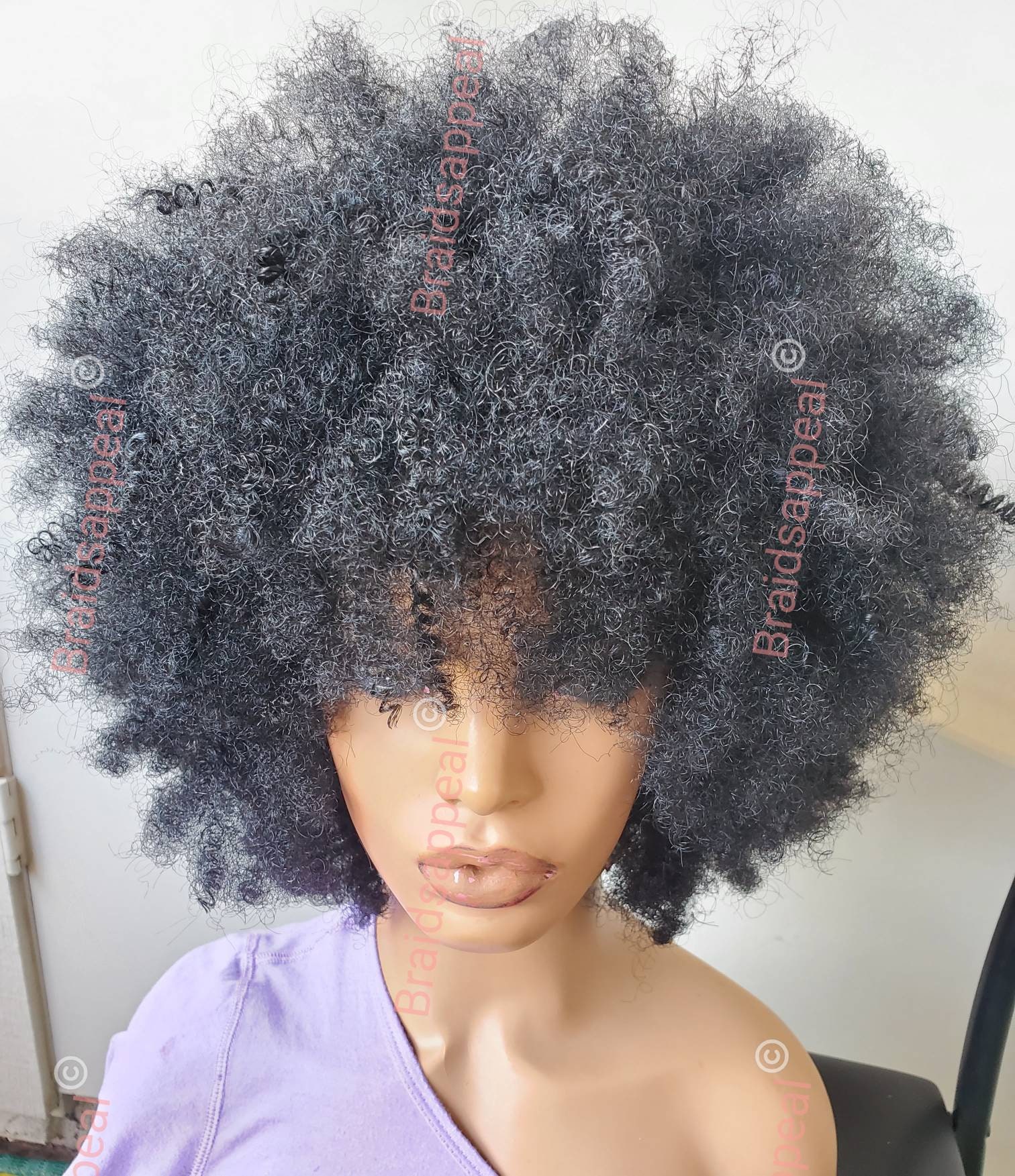 READY to SHIP Today-afro Wig Handmade Natural Looking Full 4c Hair Afro ...