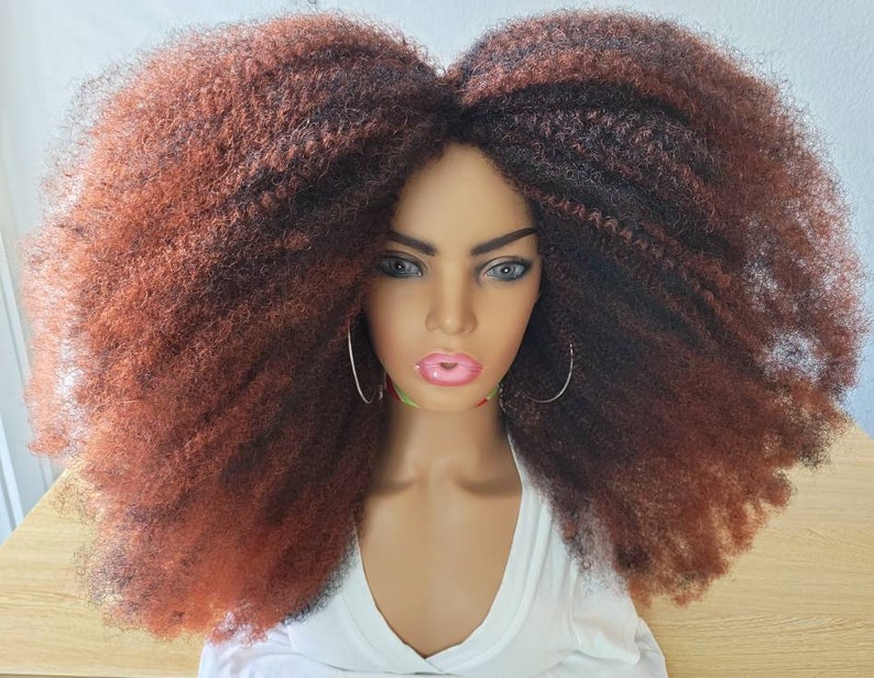Super Full Afro Kinky Wig Handmade Natural 4c Hair Afro Kinky Wig ...