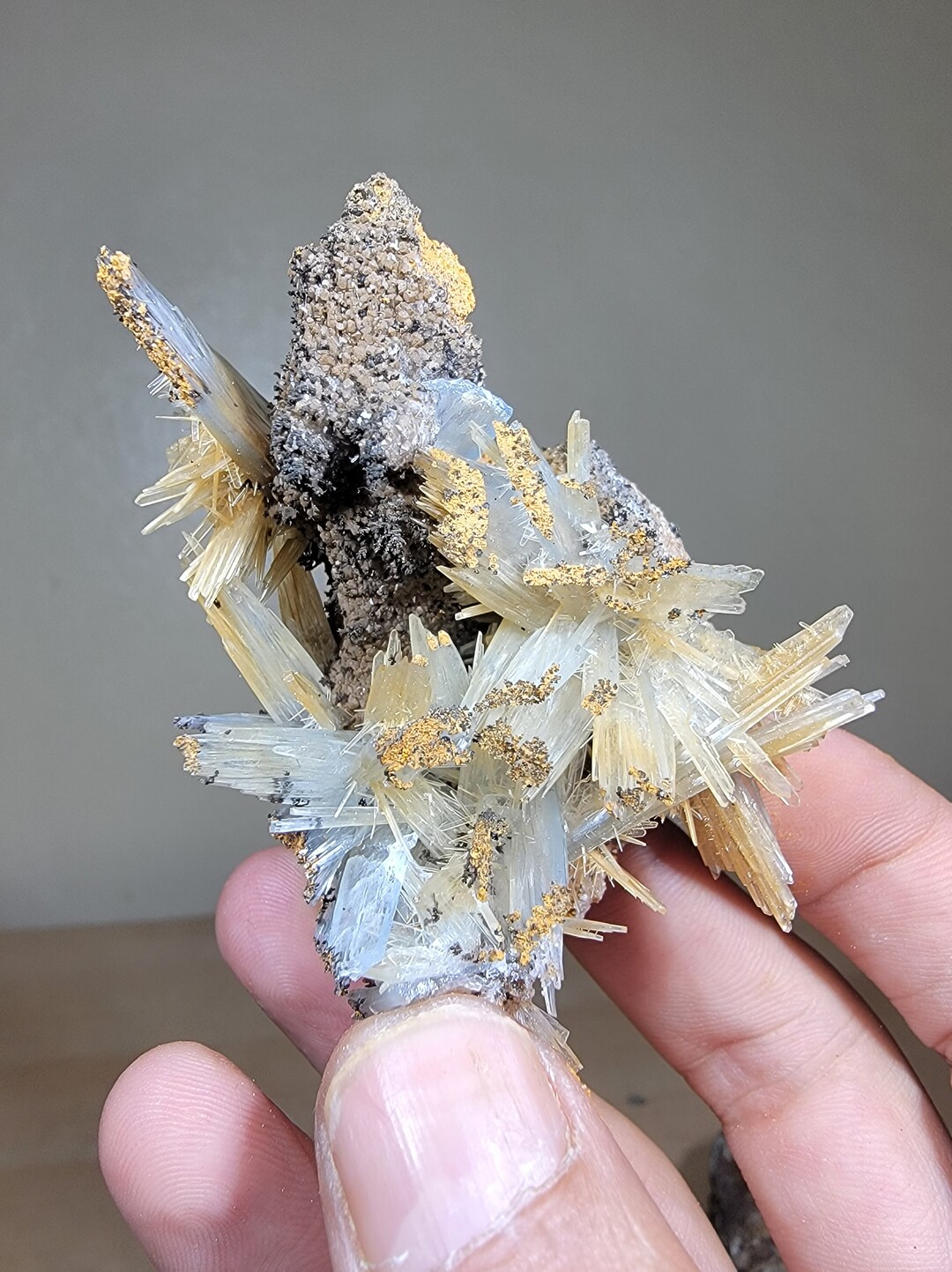 Blue Barite on Goethite Matrix From Sidi Lhcen Mine, Morocco - Etsy