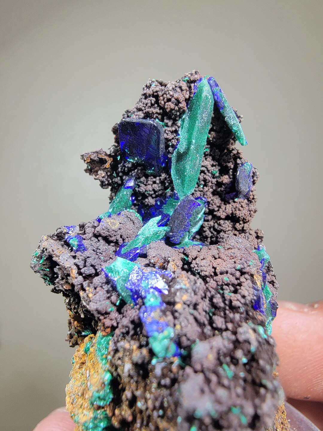 Azurite Malachite on Goethite Symphony - Unique Mineral Specimen ...