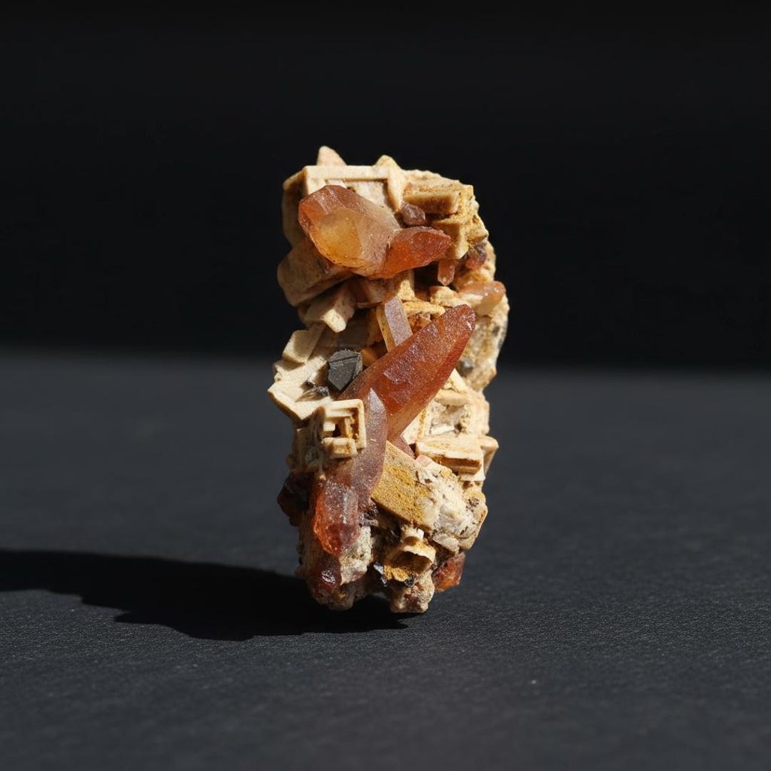 Hematite Quartz With Magnetite on Orthoclase | Imilchil Morocco Mineral ...