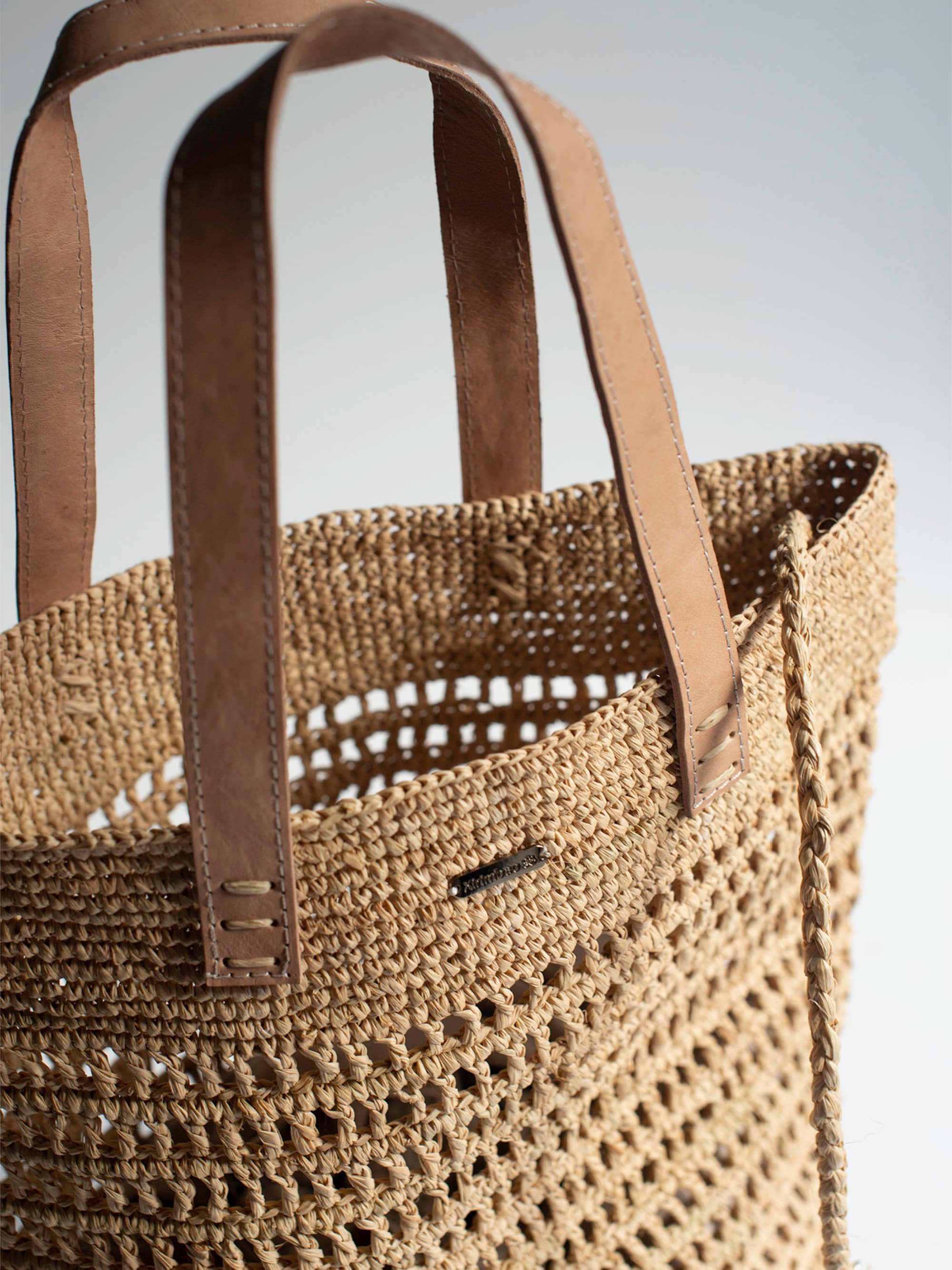 Cesta, Bolso Artesanal De Rafia, Bolso Mujer, Bolso Verano, Natural ...