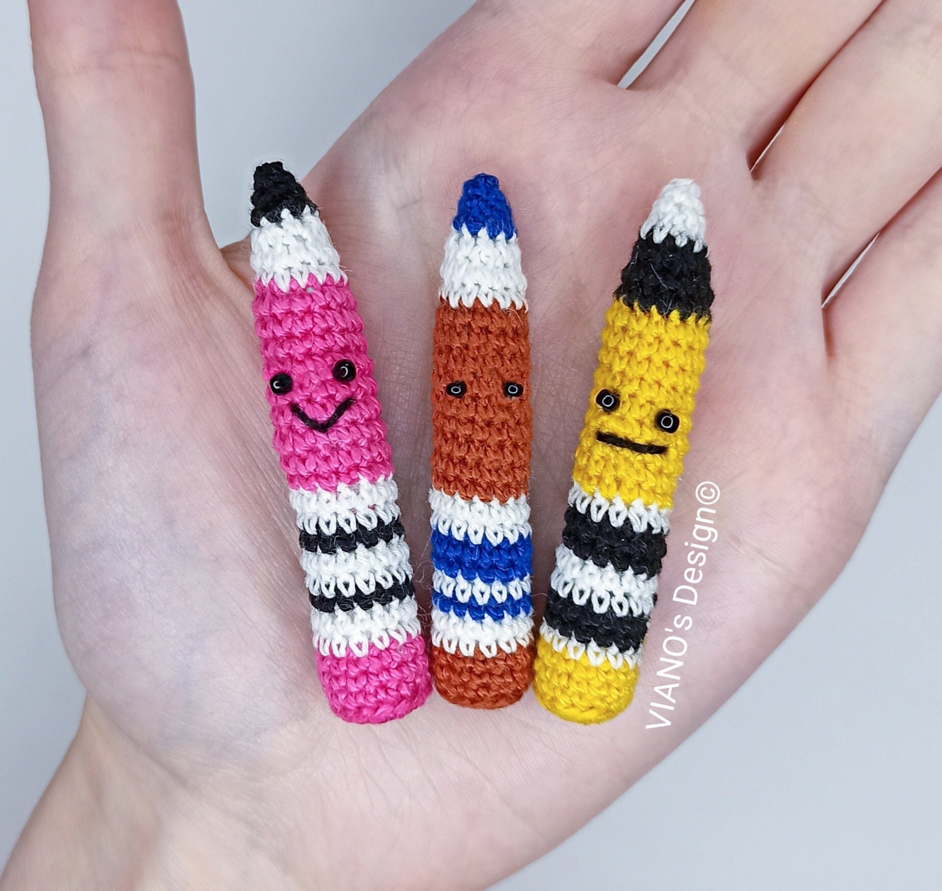 No Sew Pencil Crochet Pattern, Crochet Pattern 3 in 1, Pencil, DIY ...