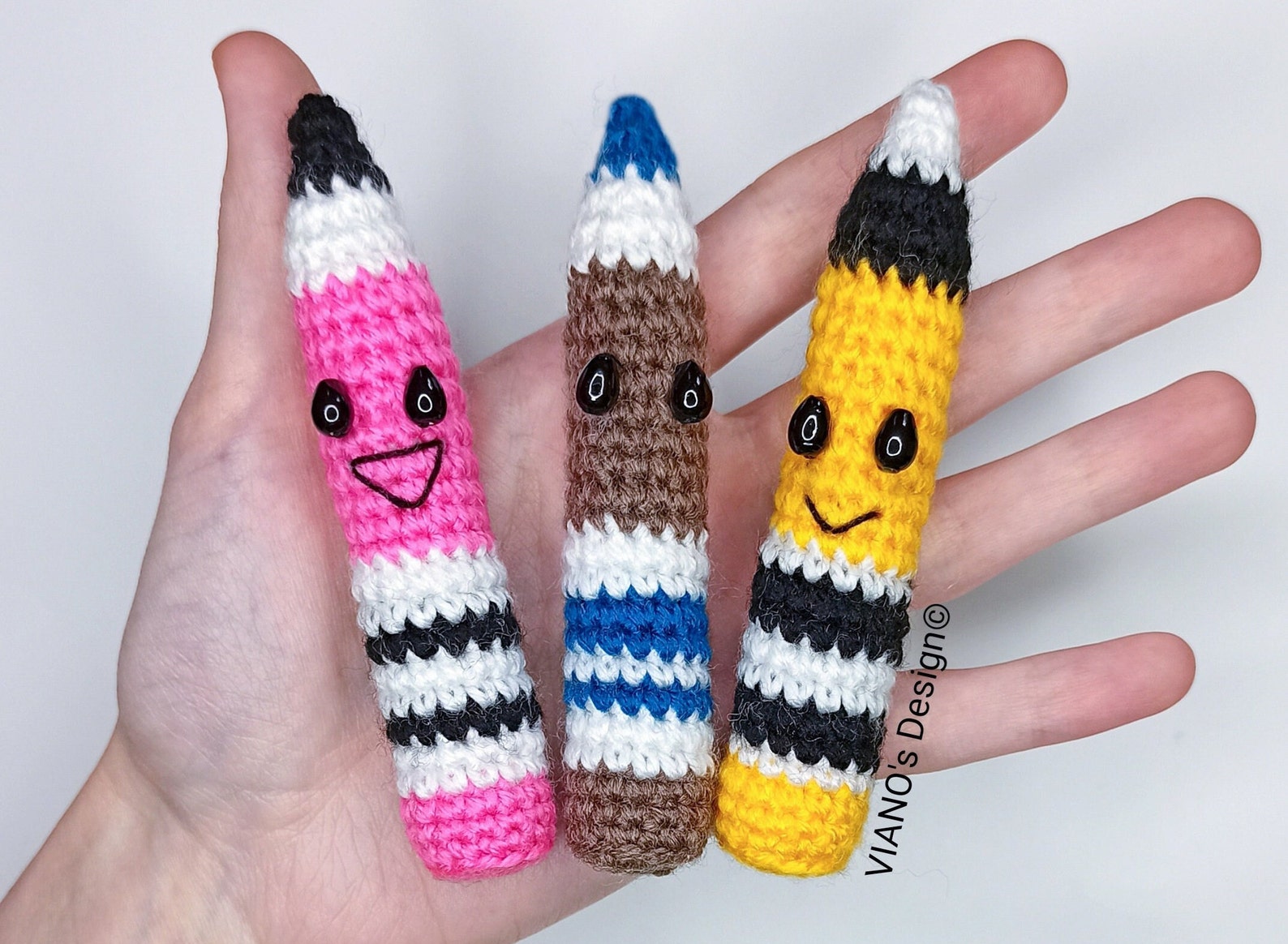 No Sew Pencil Crochet Pattern, Crochet Pattern 3 in 1, Pencil, DIY ...