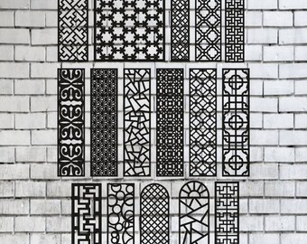 cnc pattern Grid panels cnc cut files Instant download Laser cut Files ...