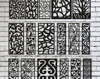 cnc pattern Grid panels cnc cut files Instant download Laser cut Files ...