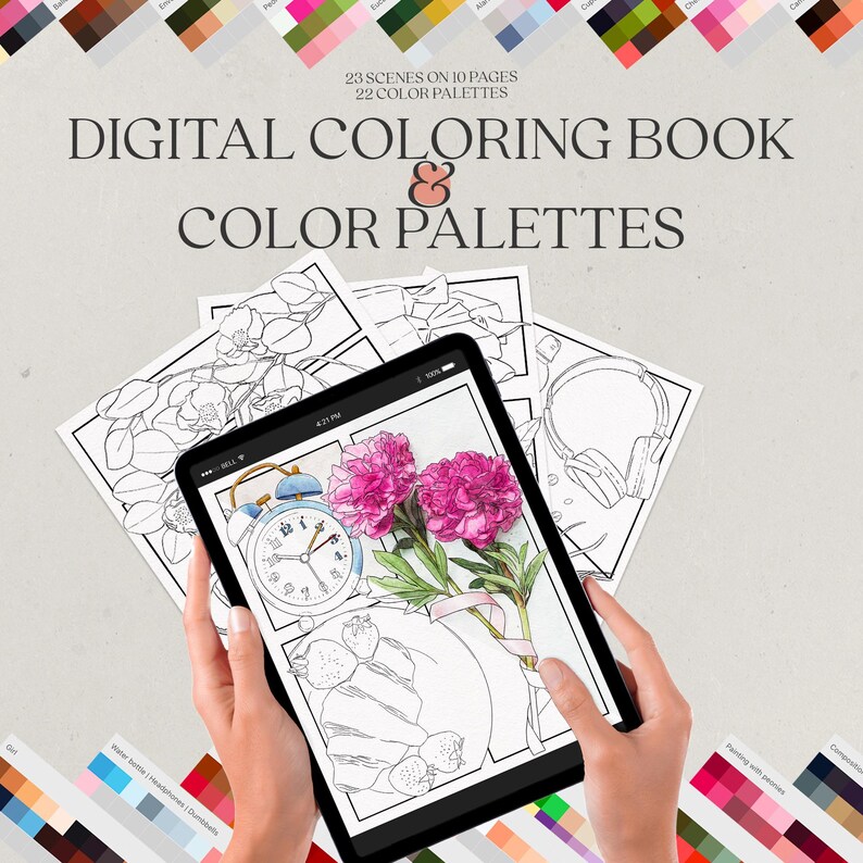 Printable Coloring Pages - Digital Sketches - Instant Download - PNG - Etsy