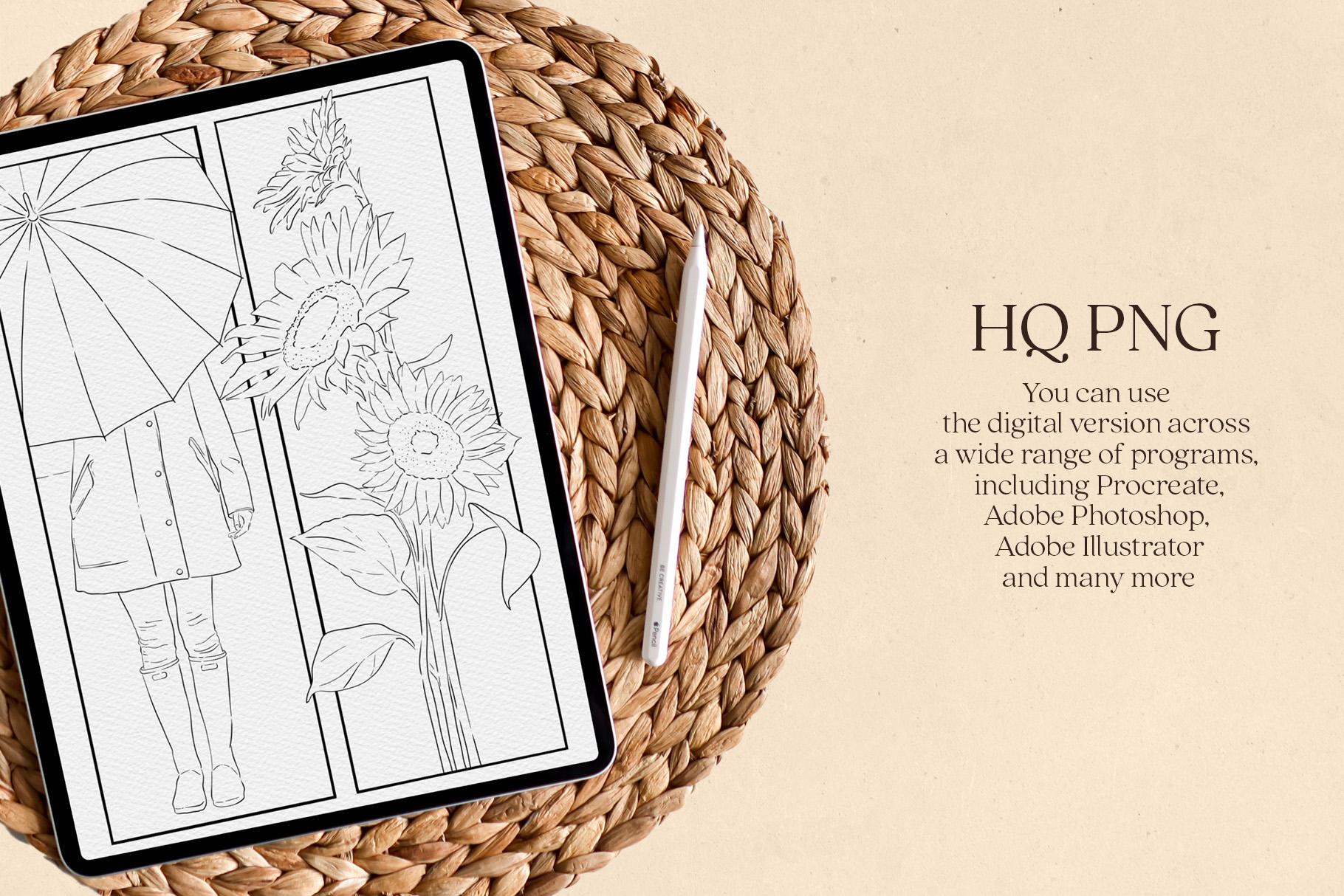 Autumn Story - Digital Coloring Pages & Color Palettes - Etsy