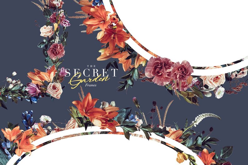 The Secret Garden • Floral Pack • Digital Clip Art • Photo Objects ...