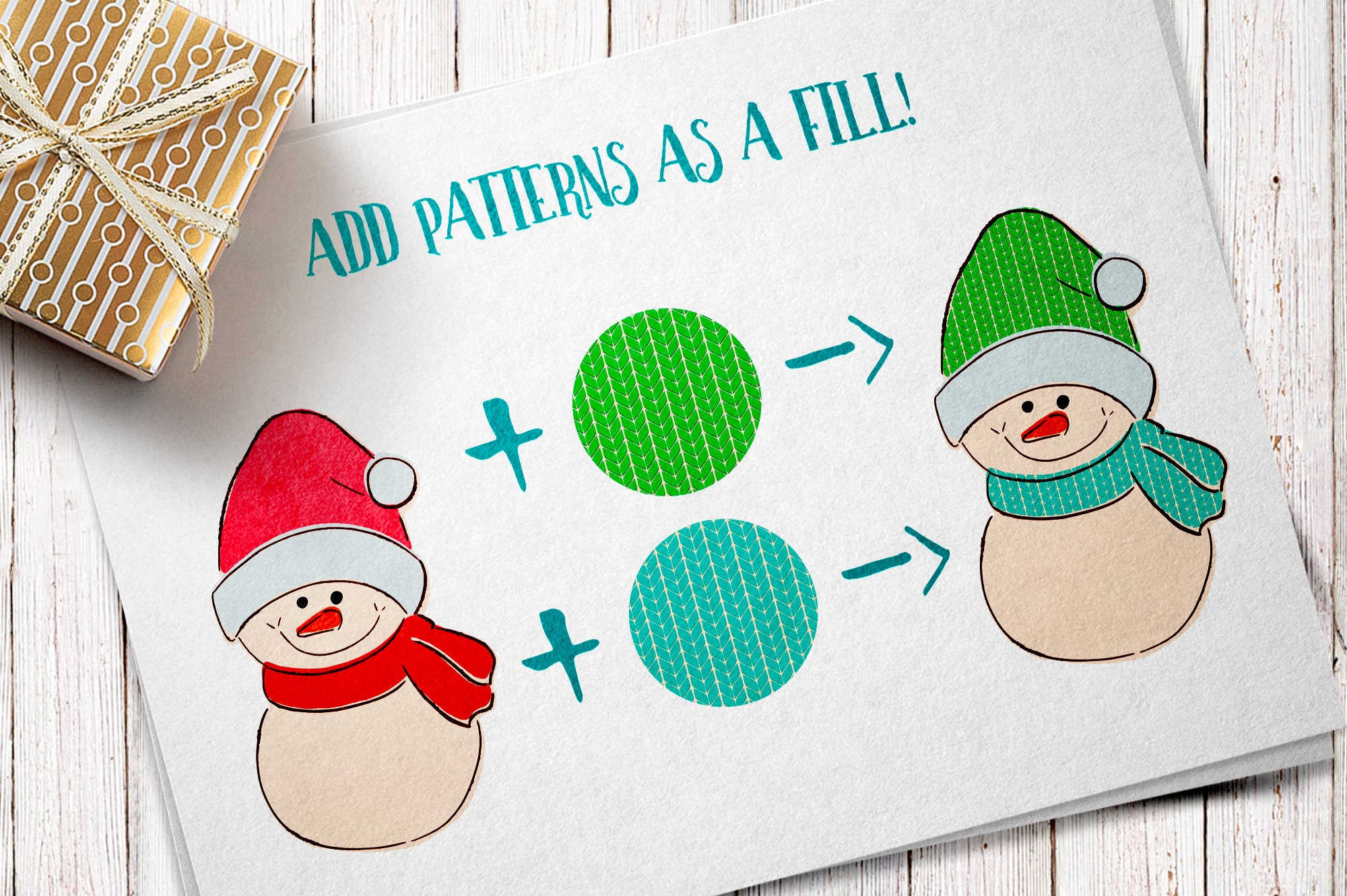 Happy Holiday Vector Pack, Digital Clipart, Individual PNG Files ...