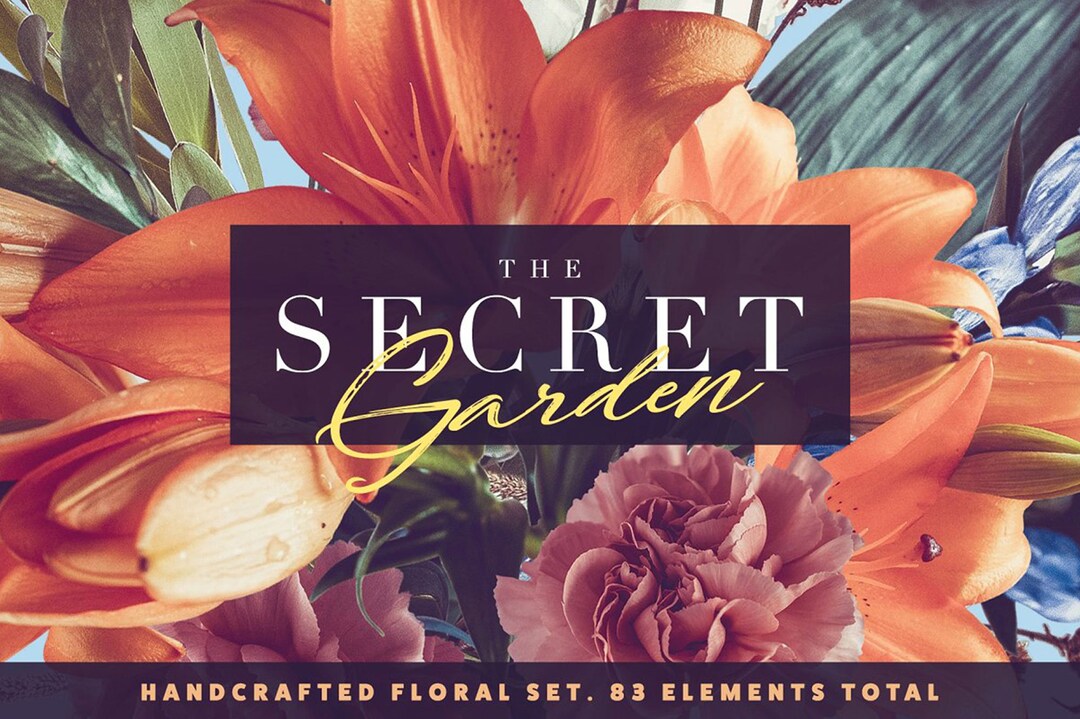 The Secret Garden • Floral Pack • Digital Clip Art • Photo Objects ...
