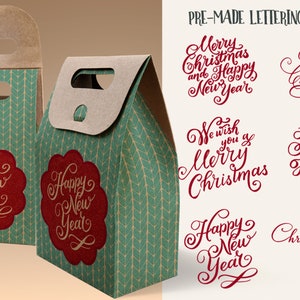 Happy Holiday Vector Pack, Digital Clipart, Individual PNG Files ...