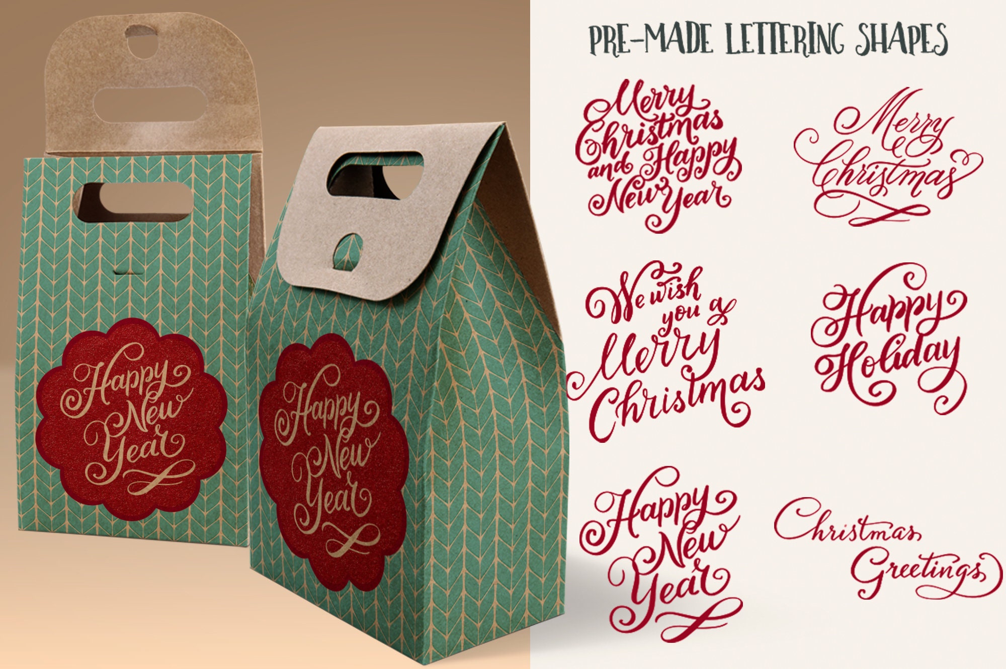 Happy Holiday Vector Pack Digital Clipart Individual PNG - Etsy