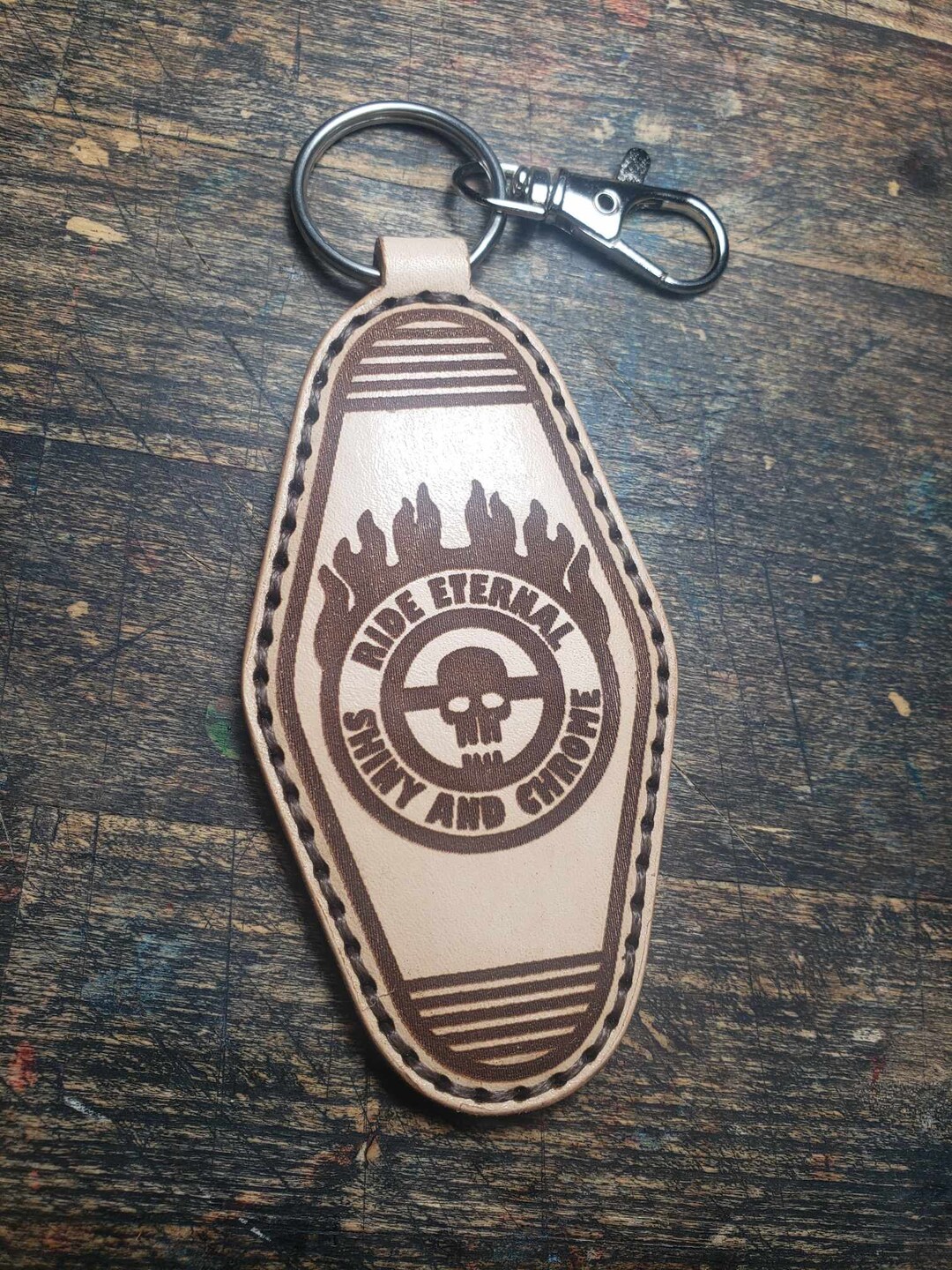 WAR BOYS Inspired vintage Style Mad Max Key Fob Hand Stitched Leather ...