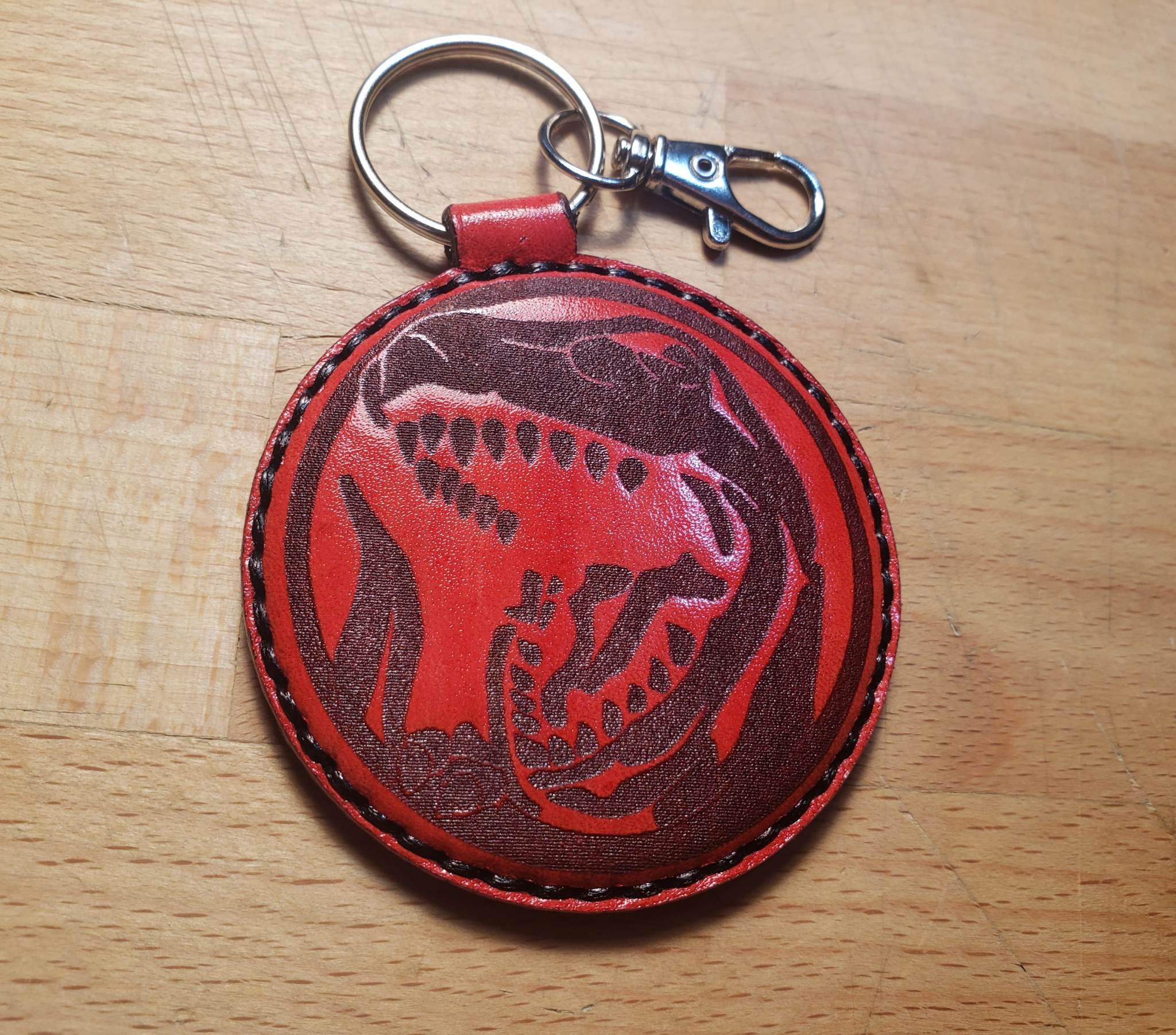 POWER RANGERS vintage Style Leather Key Fob Hand Stitched - Etsy