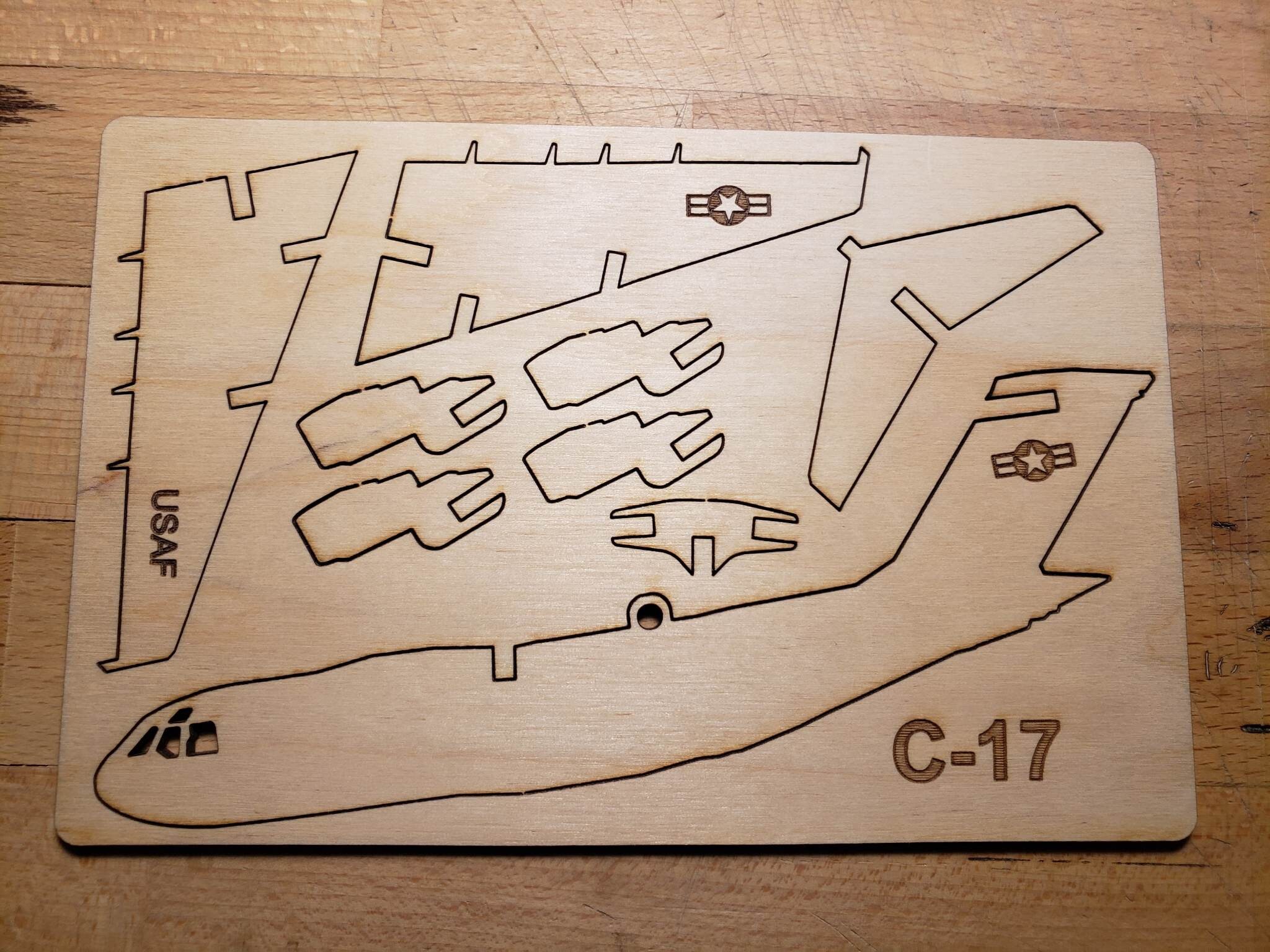 C-17 Globemaster III Wooden Kit Card / Model Kit - Etsy