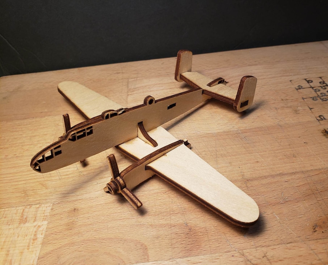 B-25 mitchell Wooden Kit Card / Model Kit - Etsy