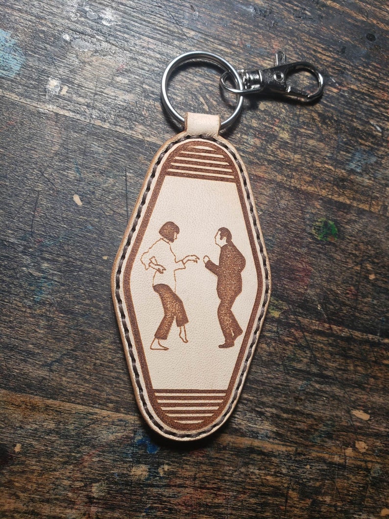 JACK RABBIT SLIM'S Key Fob Pulp Fiction Inspired Hand Stitched Leather ...