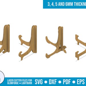 Easels 4-Pack Laser Cut Vector Files SVG DXF PDF Ai / - Etsy México