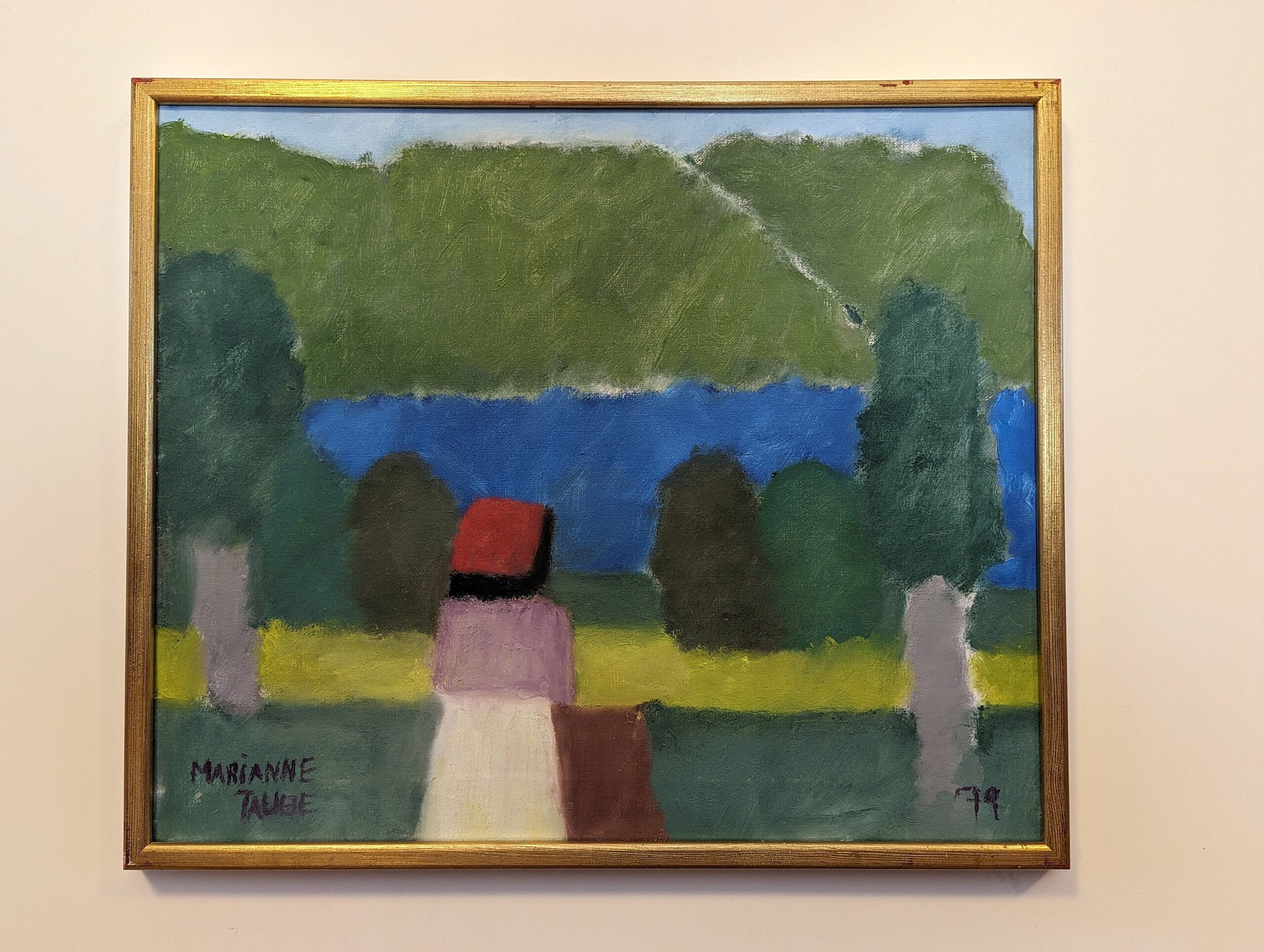 1979 Vintage Original Semi-abstract Landscape Oil Painting Mid-century ...
