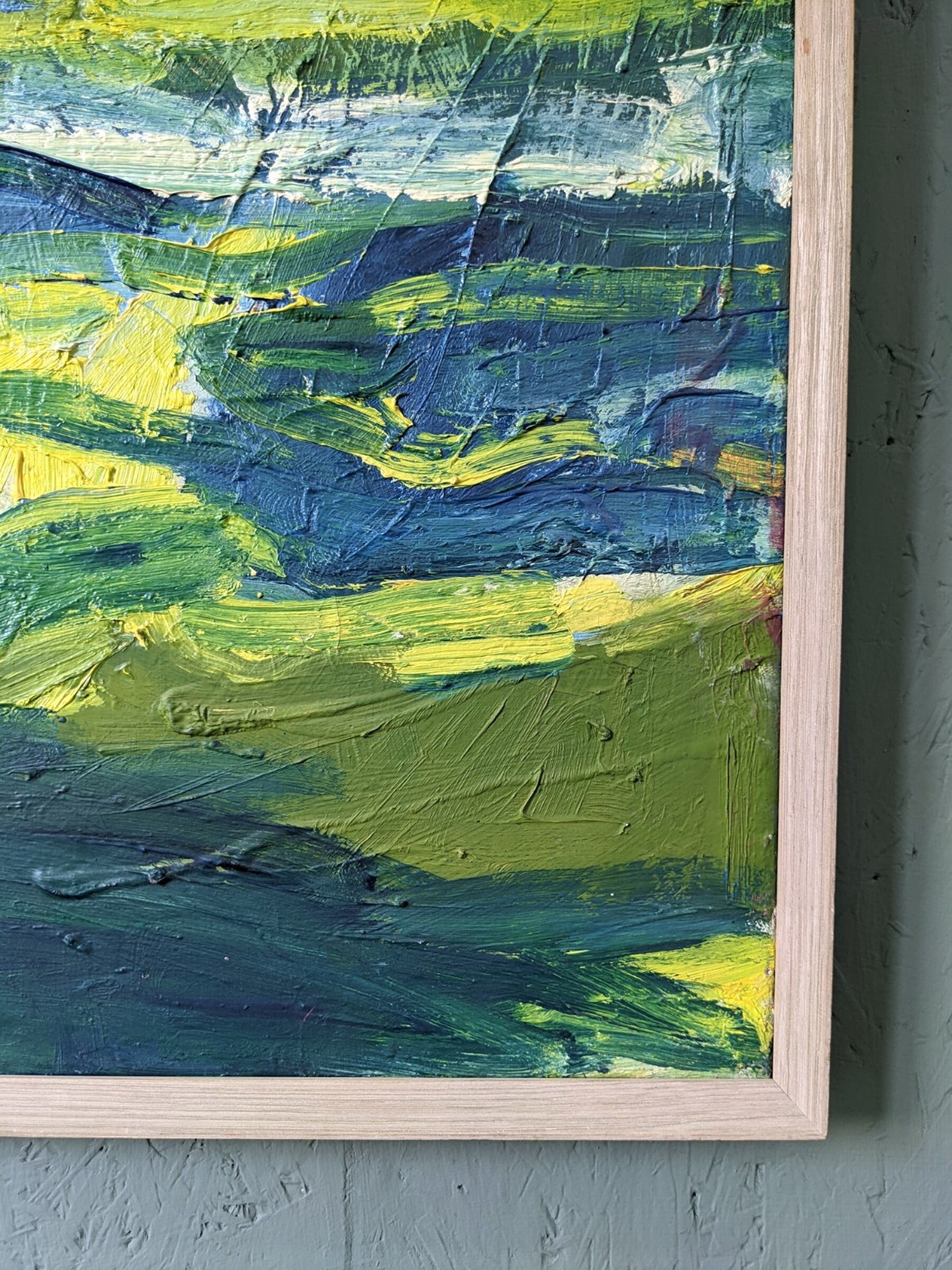 Vintage Mid-century Original Oil Painting - Framed Abstract - Waves ...