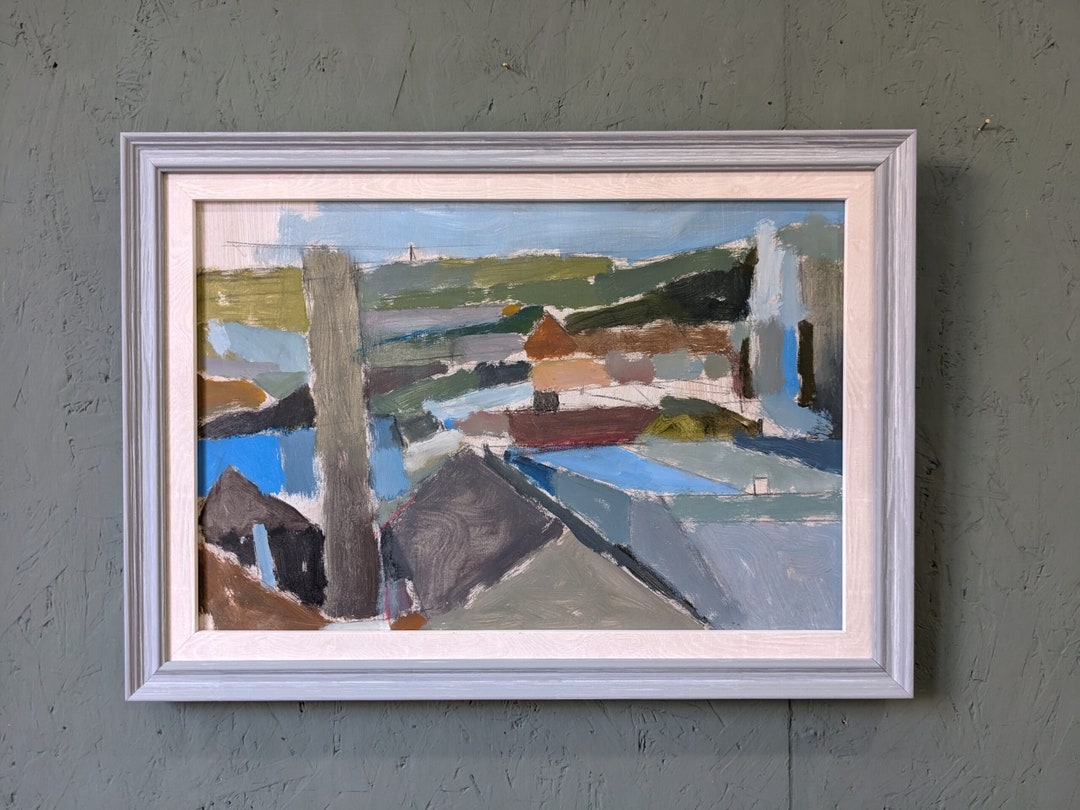 Contemporary Abstract Landscape Oil Painting - Urban Landscape - by ...