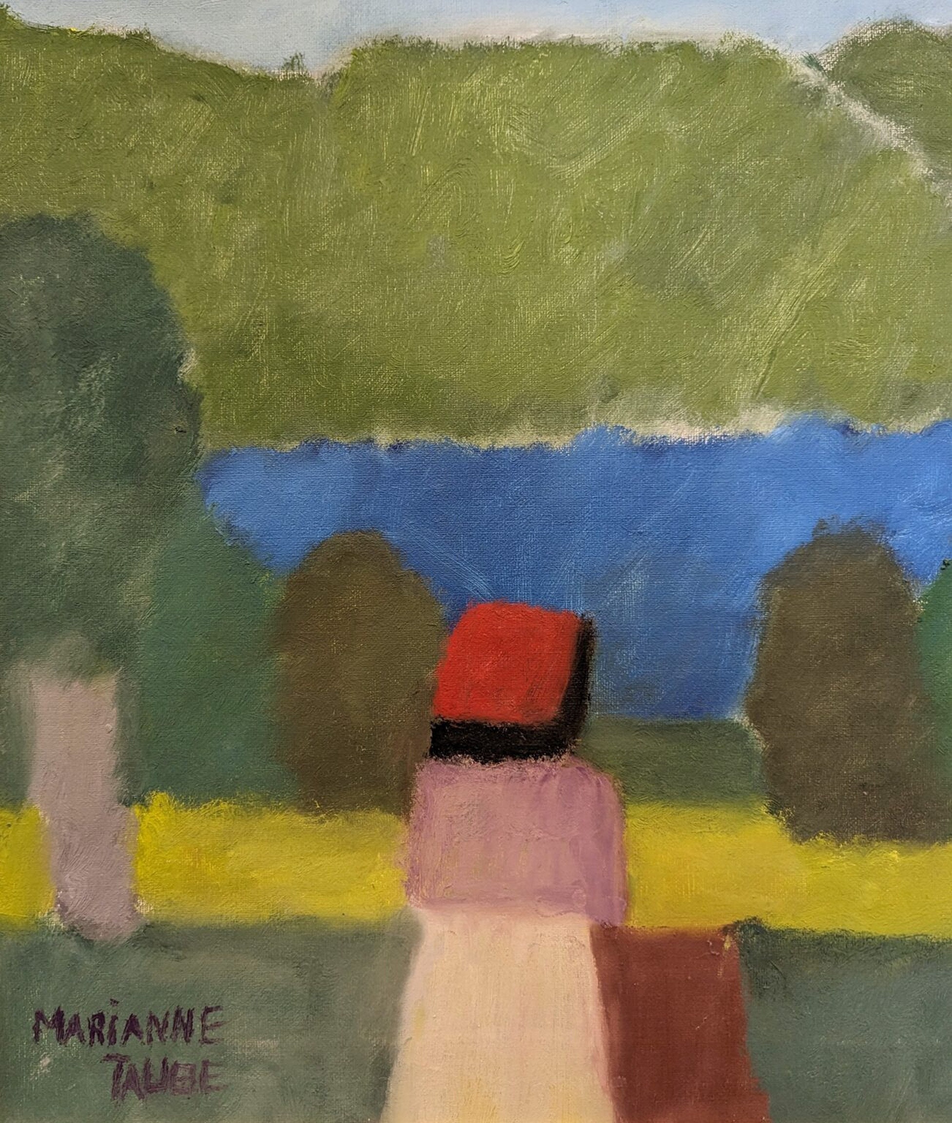 1979 Vintage Original Semi-abstract Landscape Oil Painting Mid-century ...