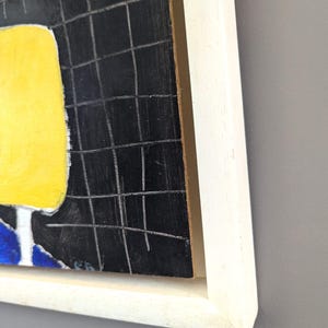 1991 Modern Original Abstract Still Life Oil Painting -"white, Yellow ...