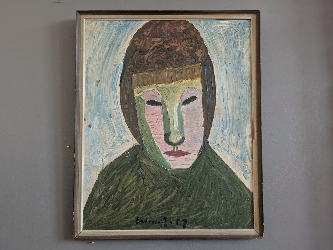 1957 Vintage Mid Century Modern Original Abstract Expressionist ...