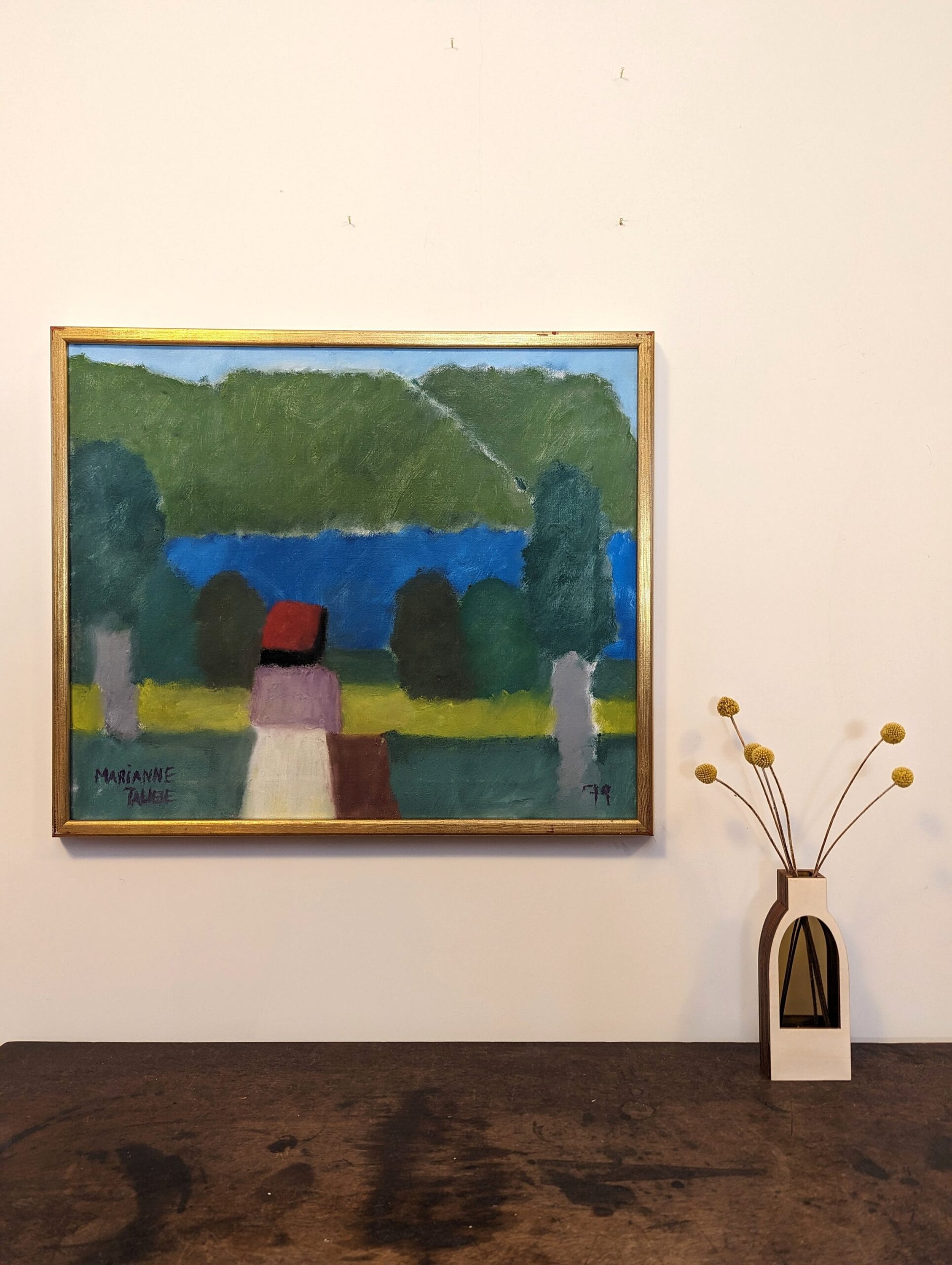 1979 Vintage Original Semi-abstract Landscape Oil Painting Mid-century ...