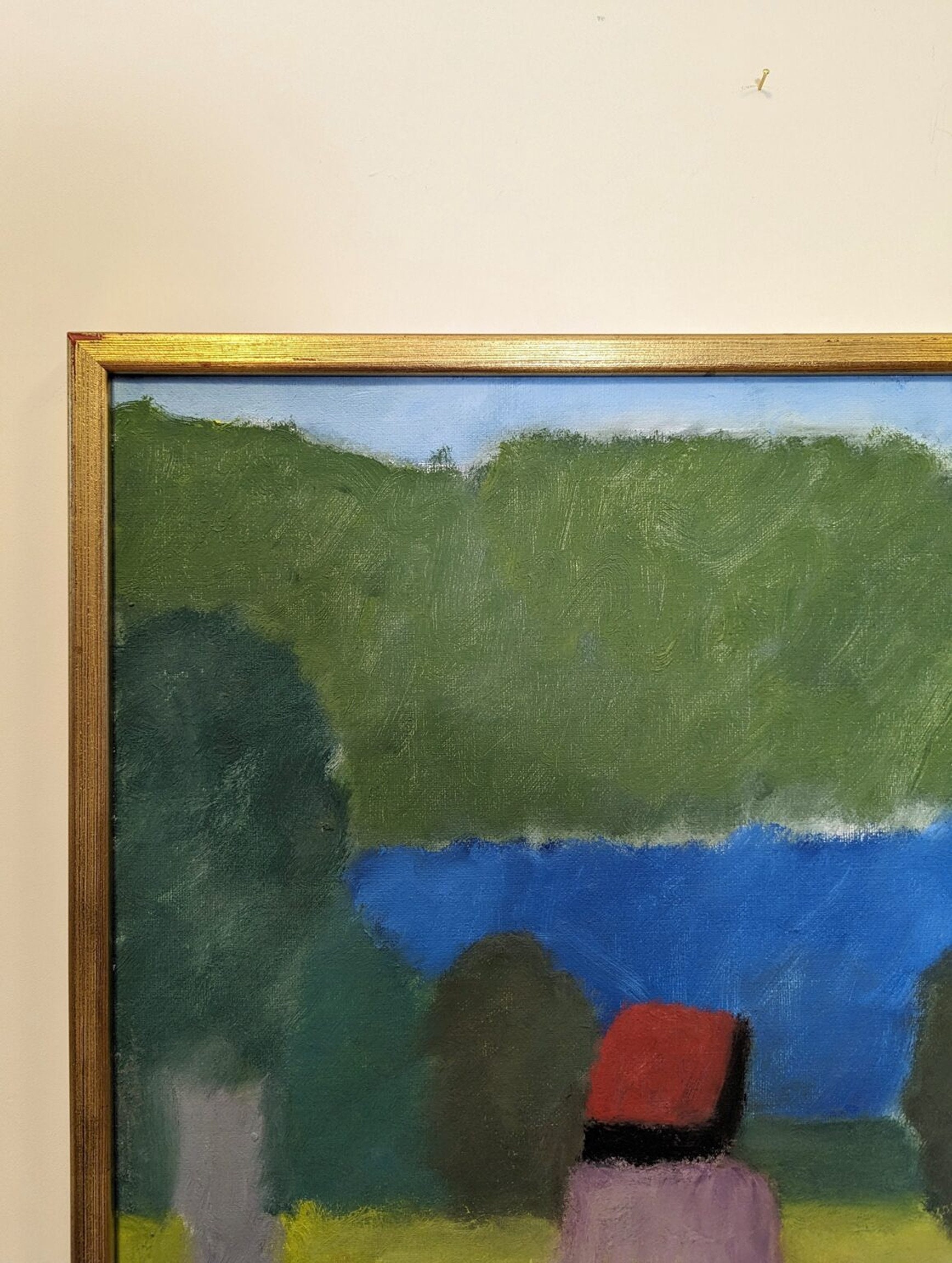 1979 Vintage Original Semi-abstract Landscape Oil Painting Mid-century ...